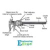 Dial caliper: Definition, Least Count, Drawing, Parts, How to use ...